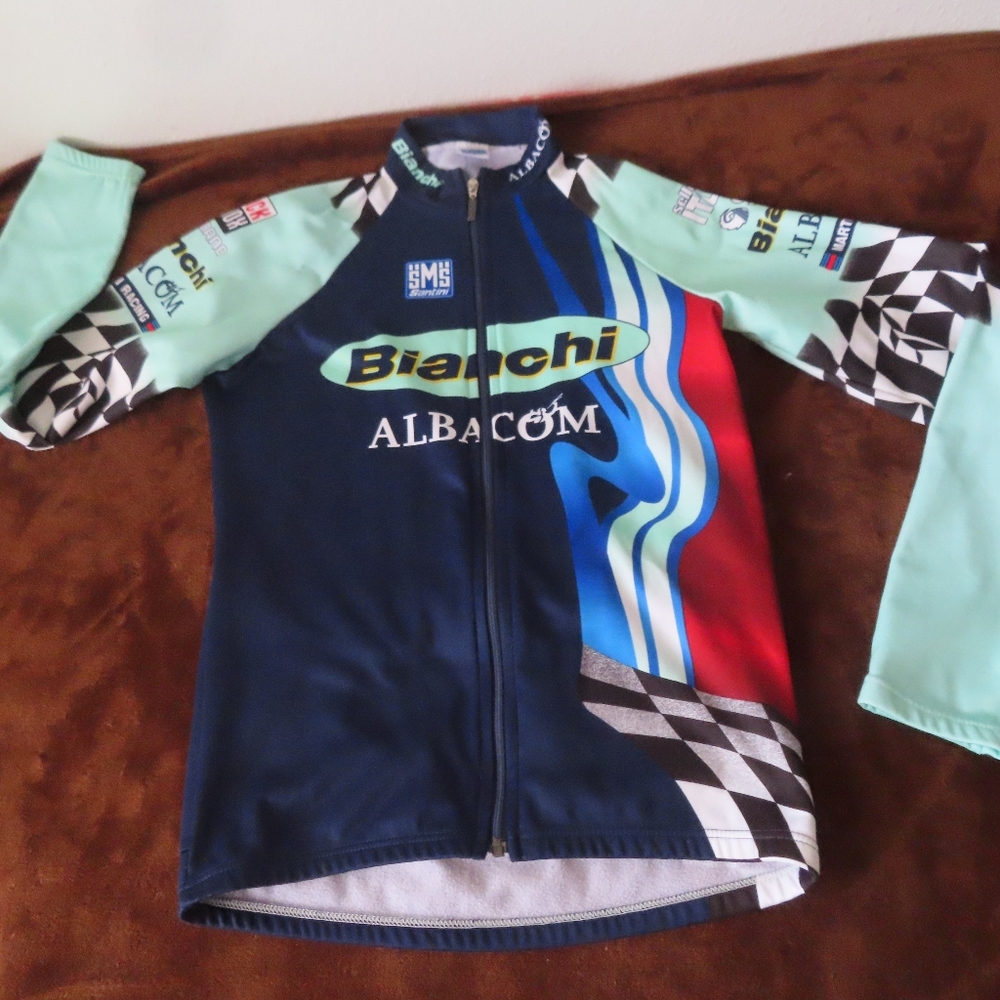 Vintage Sms Santini Bianchi Martini Racing Full Zip C… - Gem